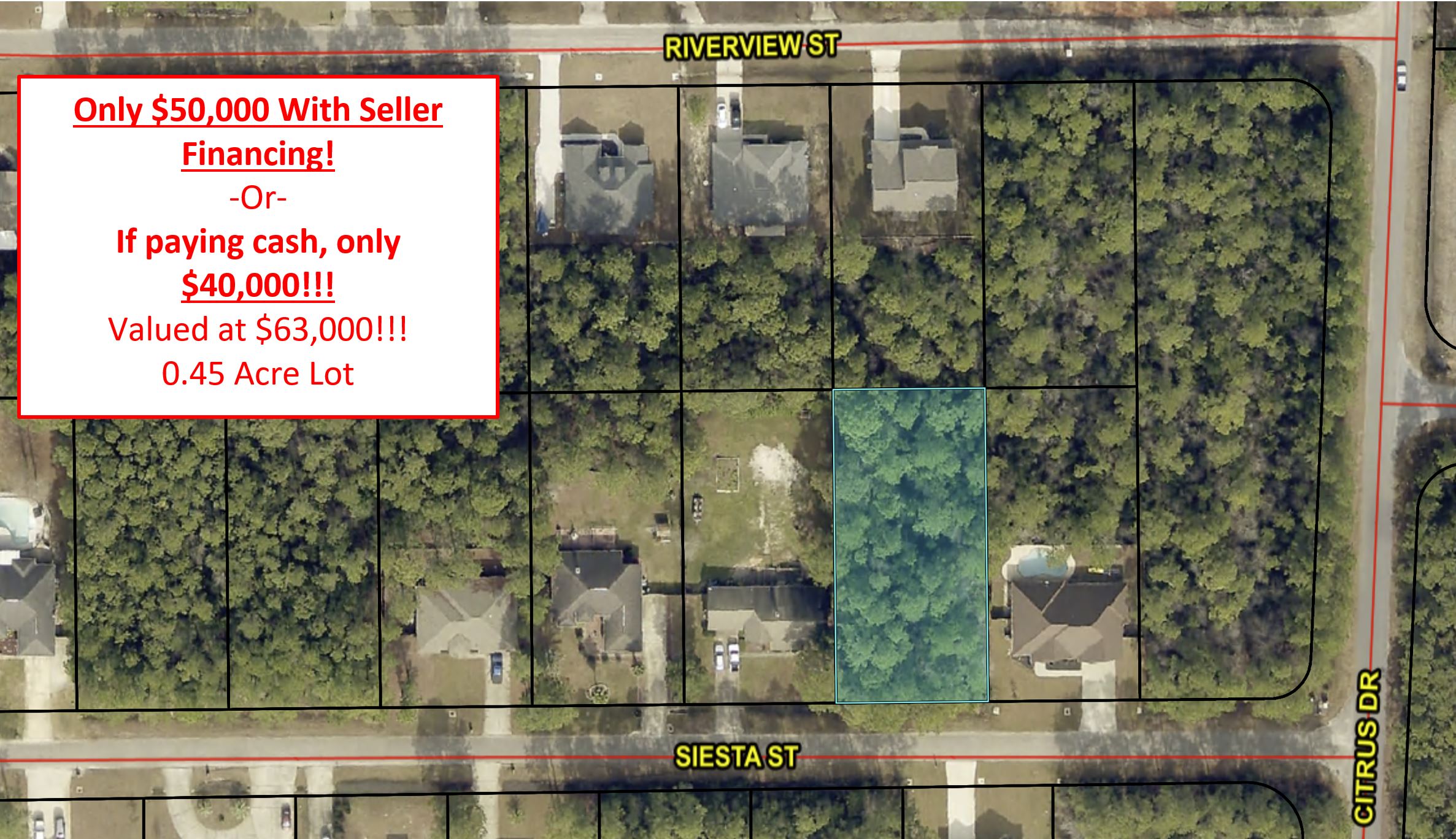 0.45 Acre lot for sale, NEAR BEACH BELOW MARKET VALUE!!!