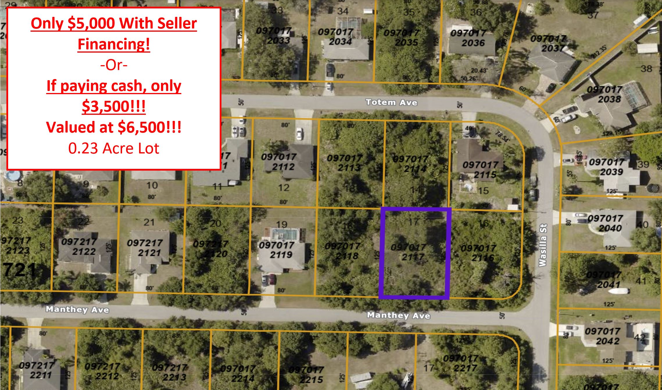 0.23 Acre lot for sale, BELOW MARKET VALUE!!